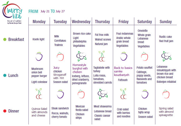 Berrylite menu July « Home | Berrylite Health Center